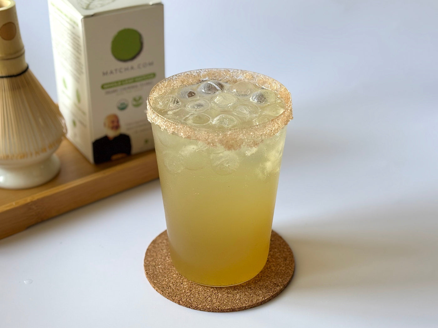 Vanilla Matcha Pear Spritzer