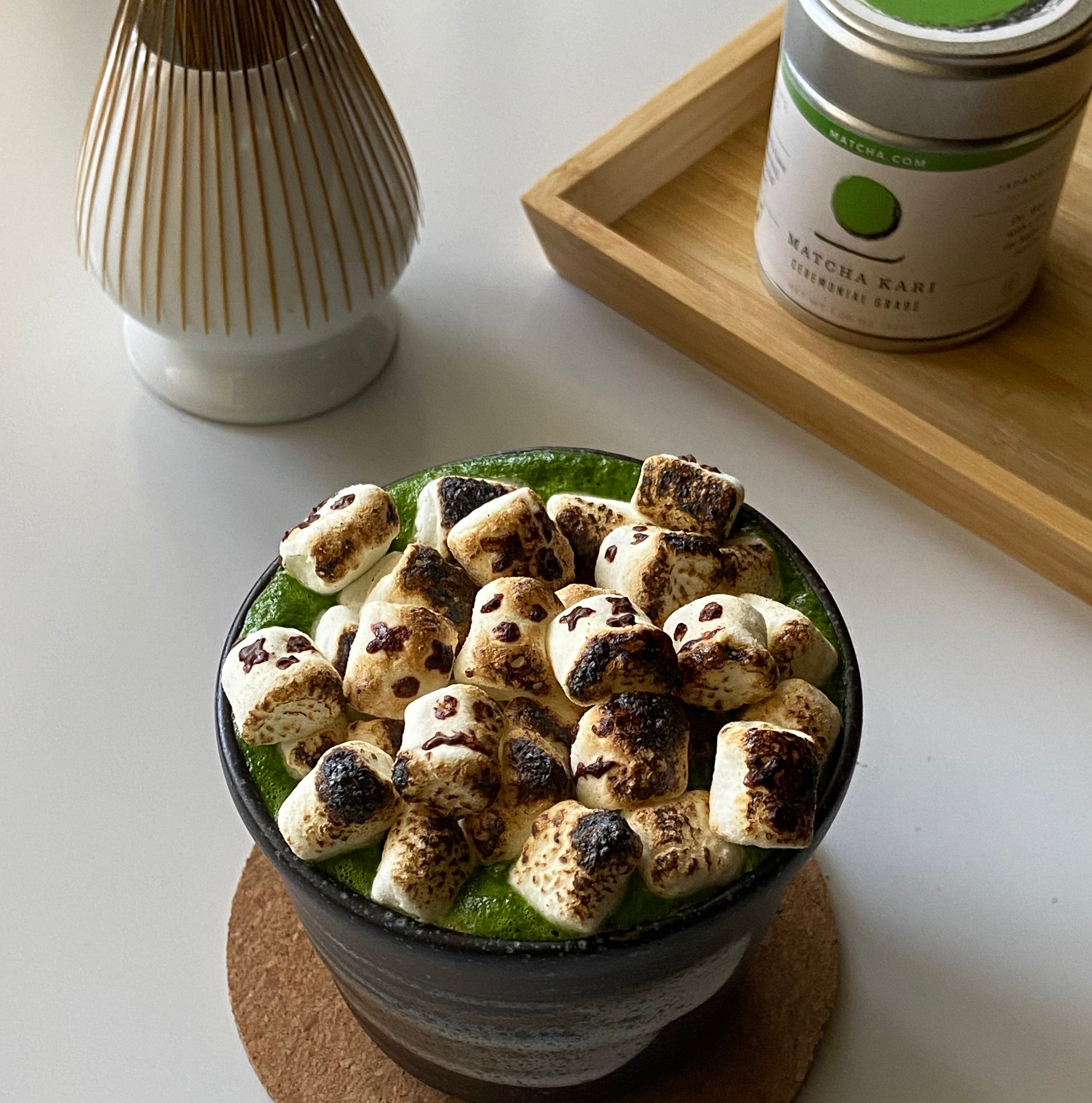 Recipe: Easy Matcha Latte with Zombie Marshmallow Topping & Chocolate ...