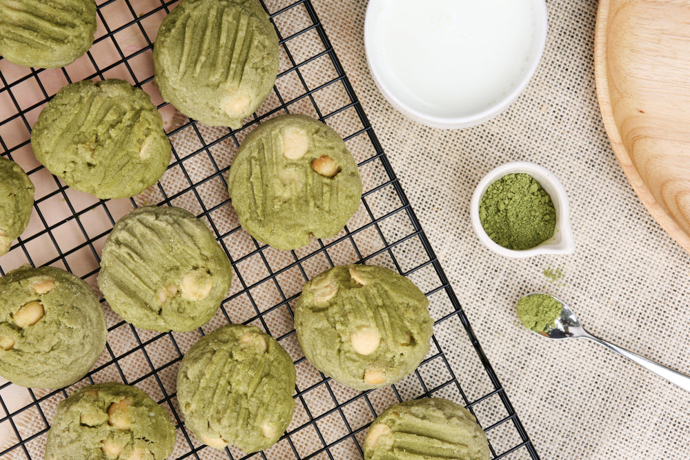 Matcha Cookie Recipe With Macadamia Nuts & White Chocolate